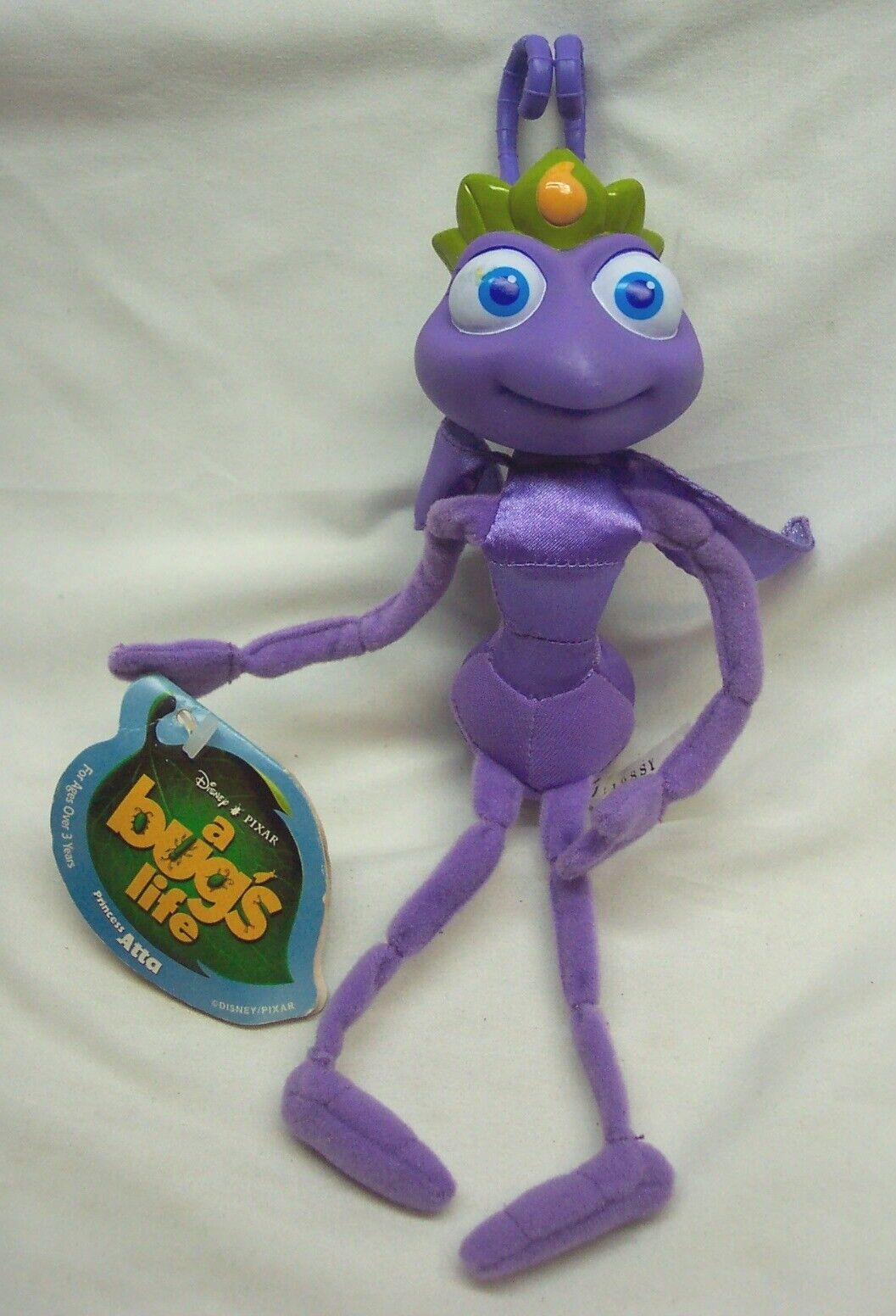 MATTEL Disney Bug's Life PRINCESS ATTA ANT 9" Plush Plastic Stuffed ...
