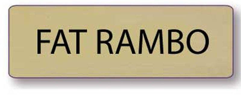 FAT RAMBO Stranger Things Halloween Costume Name Badge Tag with a ...