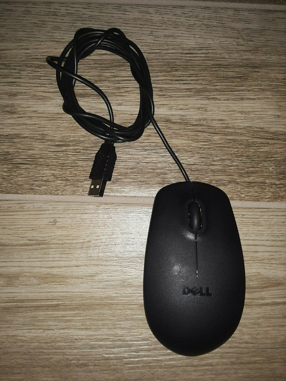 Genuine Dell Wired USB Three Button Optical Scroll Mouse MS111-L 09RRC7 ...