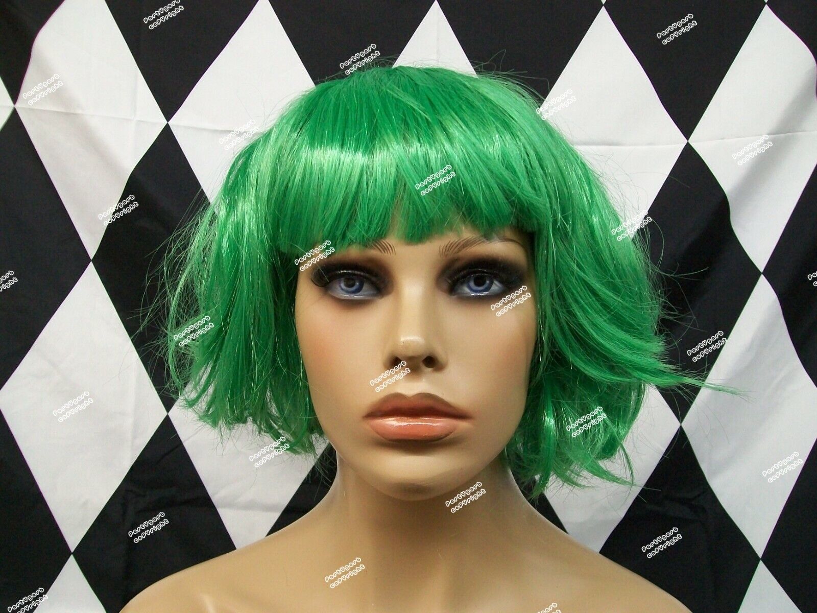 Green Babe Wig Funky Alien Oompa Loompa Candy Worker Fairy Joker ...