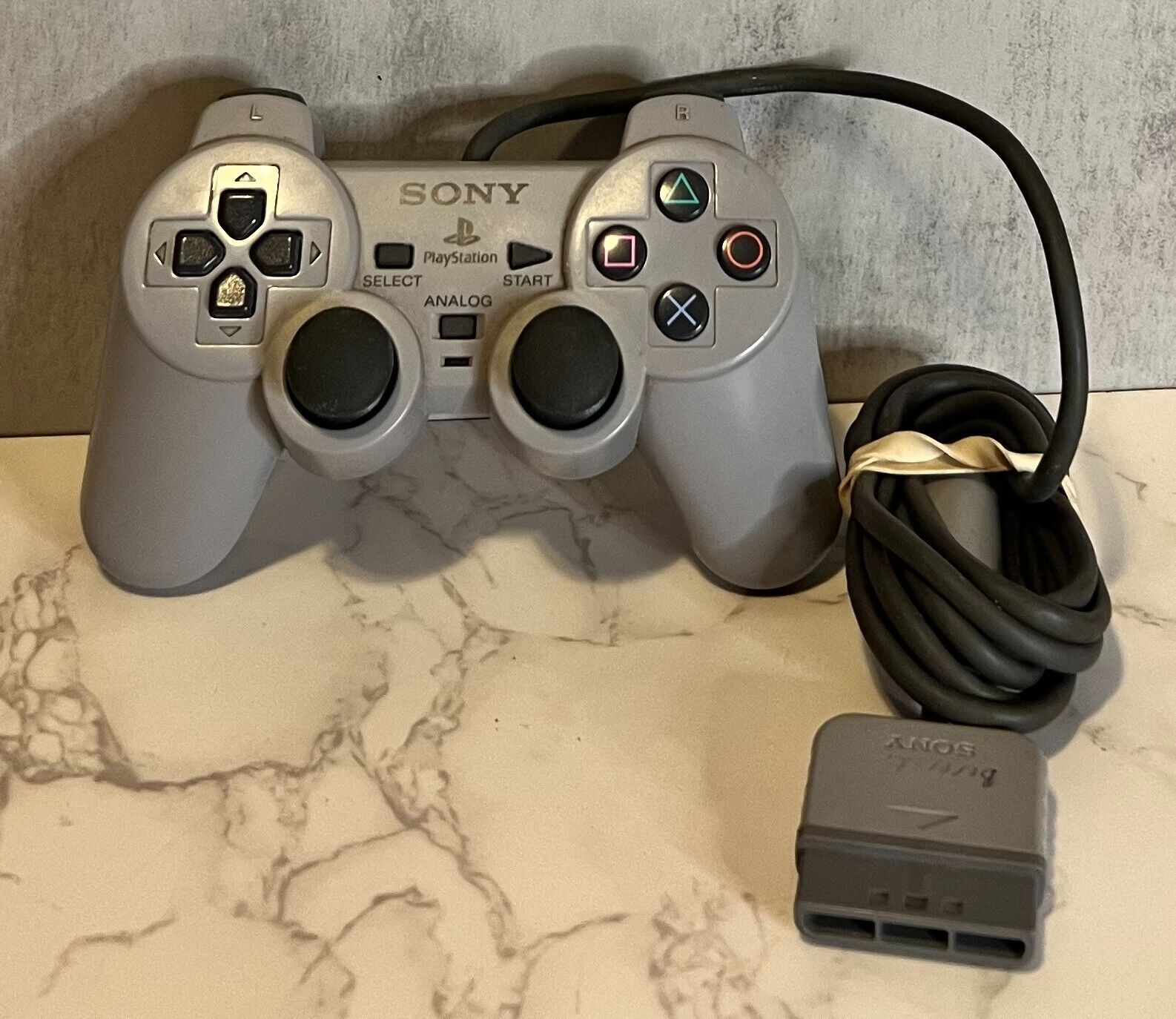 Sony PlayStation PS1 PS2 Dual Shock Controller Grey SCPH-1200 OEM ...