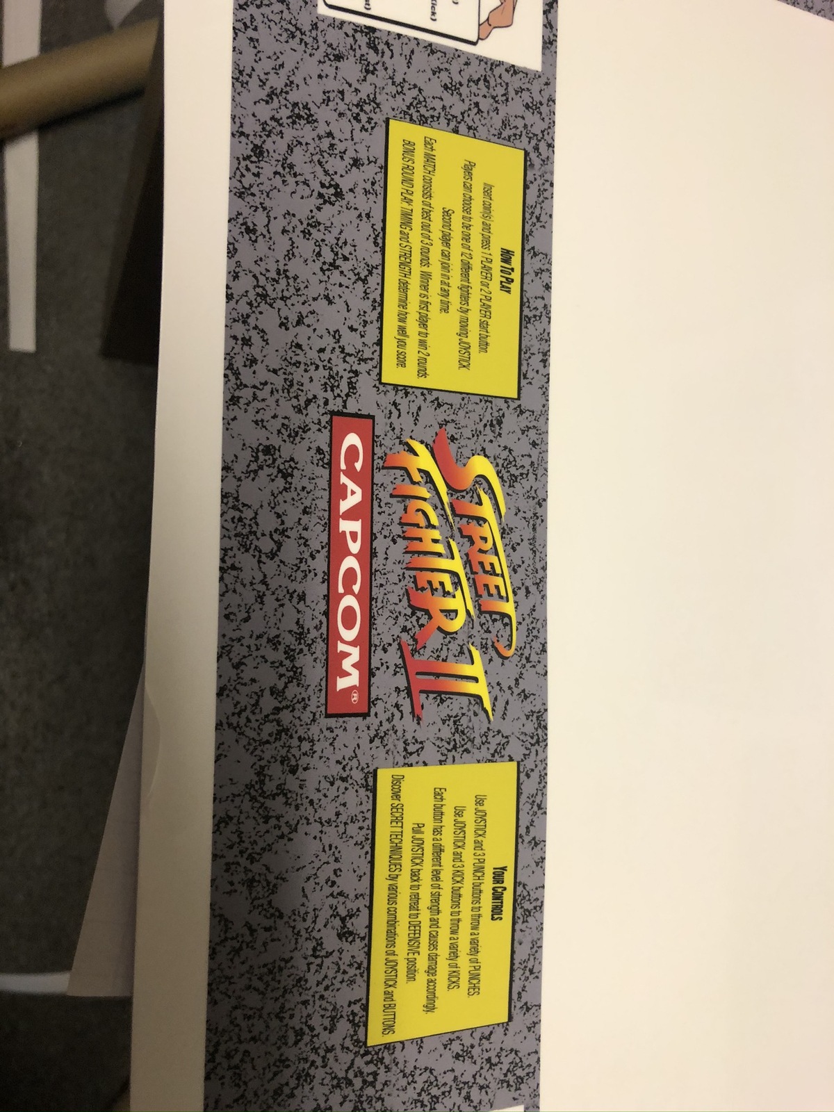 STREET FIGHTER ARCADE1UP ARCADE 1UP BEZEL MOVES ARCADES DECALS VINYL ...