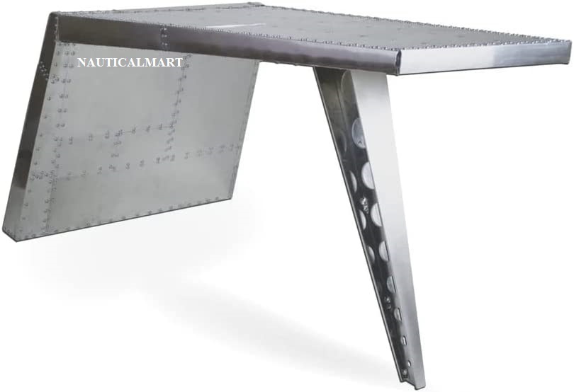 NauticalMart Airfoil Desk Aluminum | Aviator Wing Desk Industrial ...