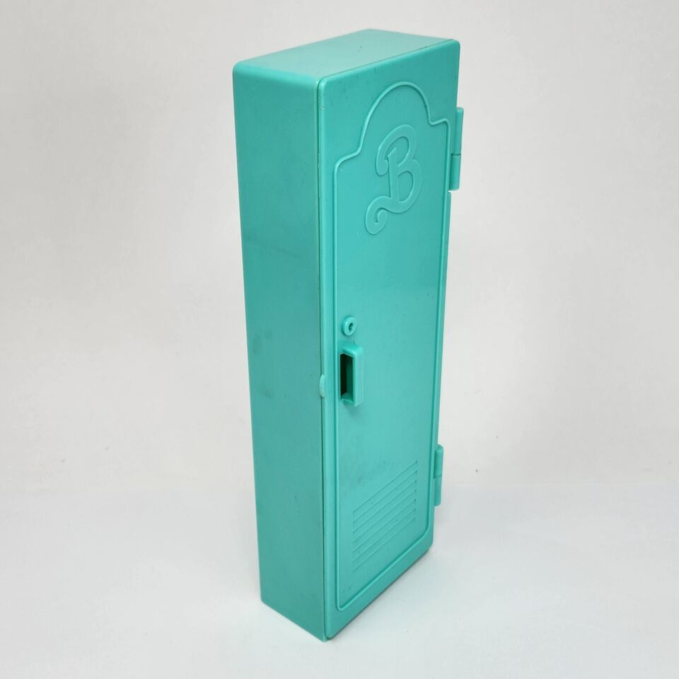 VINTAGE 1991 MATTEL ARCO BARBIE TEAL PLASTIC SCHOOL LOCKER REPLACEMENT ...