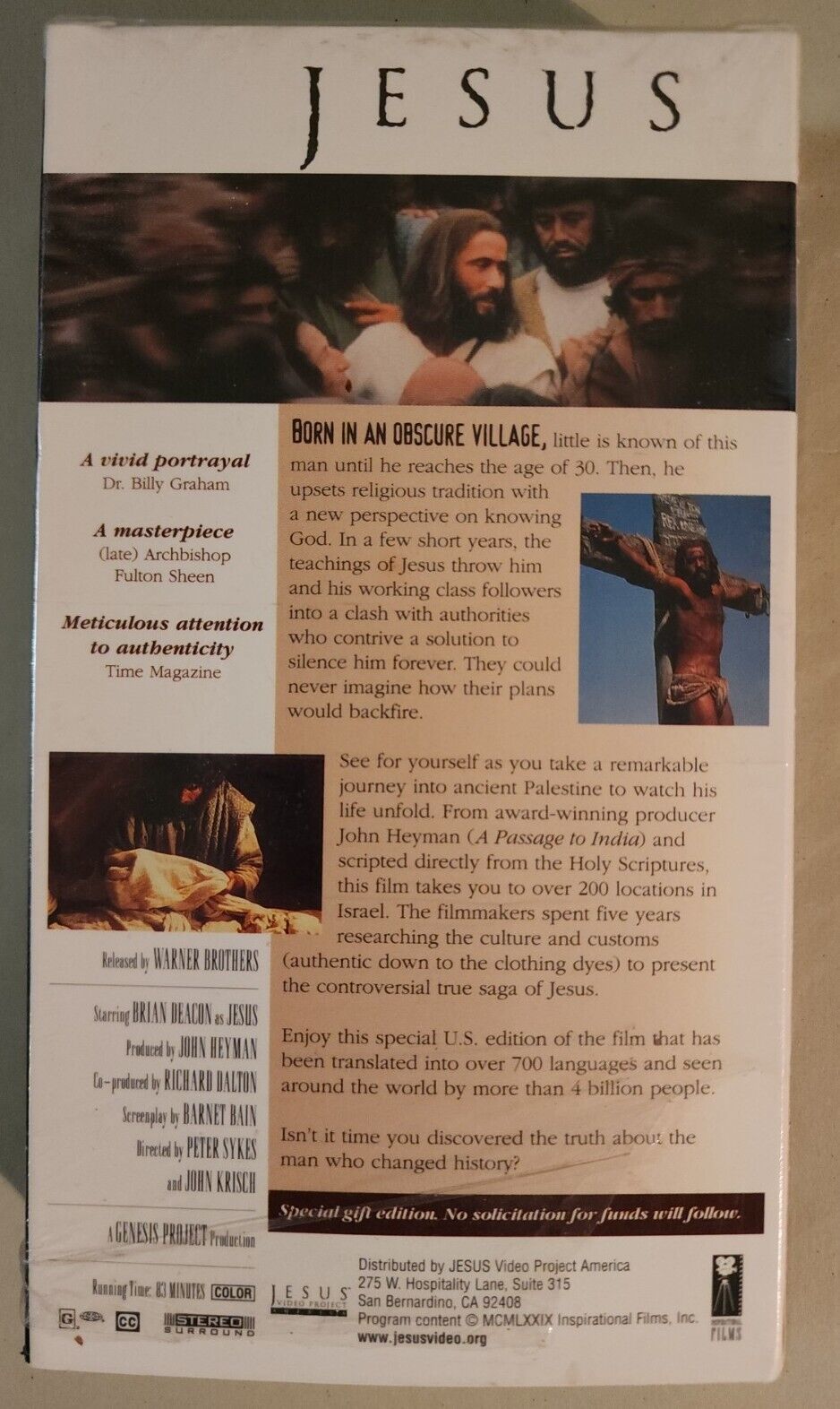 JESUS Movie 1979 Motion Picture VHS Video Tape 83 Minutes Rated G - VHS ...