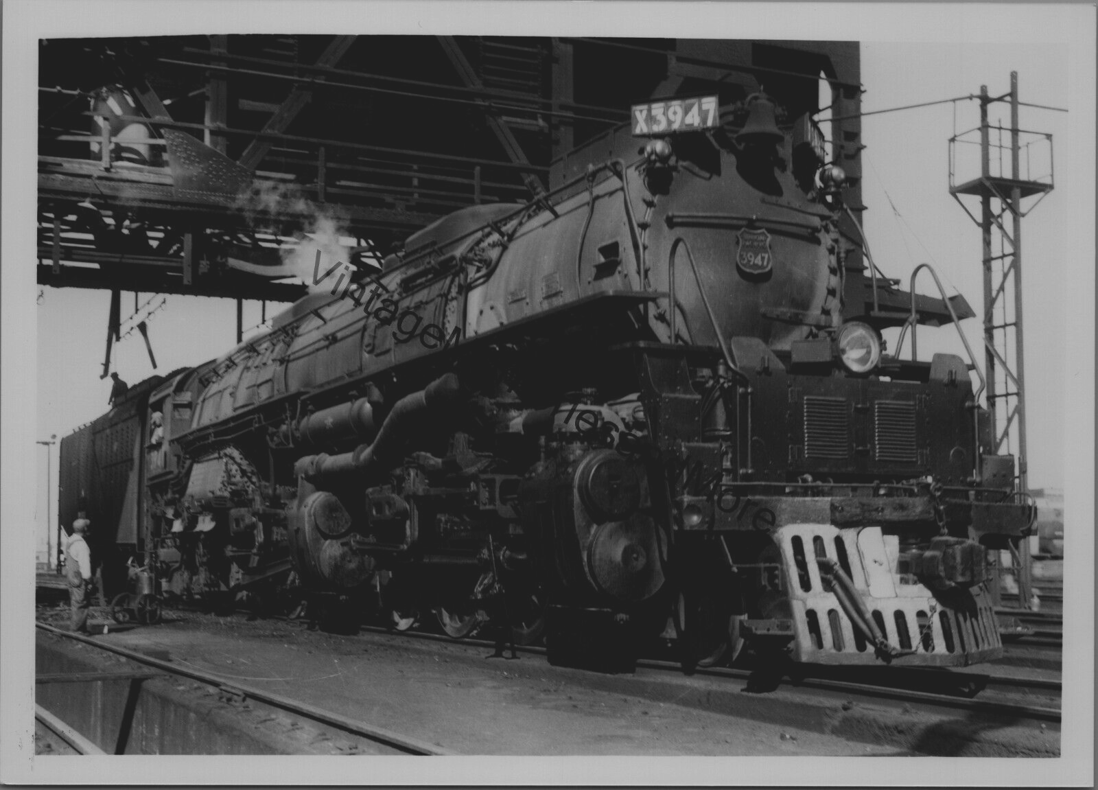 Vintage Union Pacific Railroad UP 3947 Steam Locomotive T2-261 - Photographs