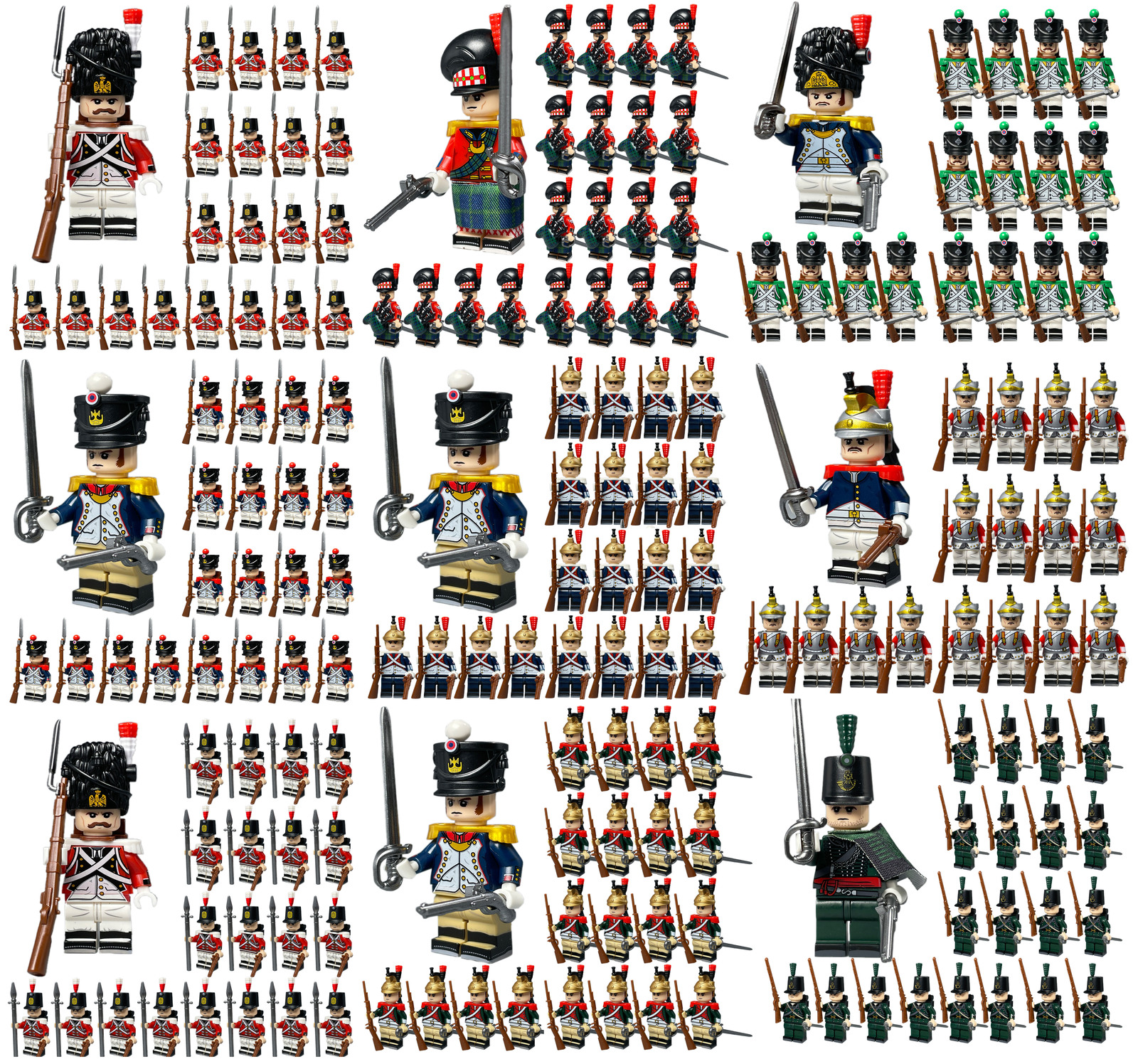 The Napoleonic Wars 7 Countries Custom Army Set A Exclusive Minifigures ...