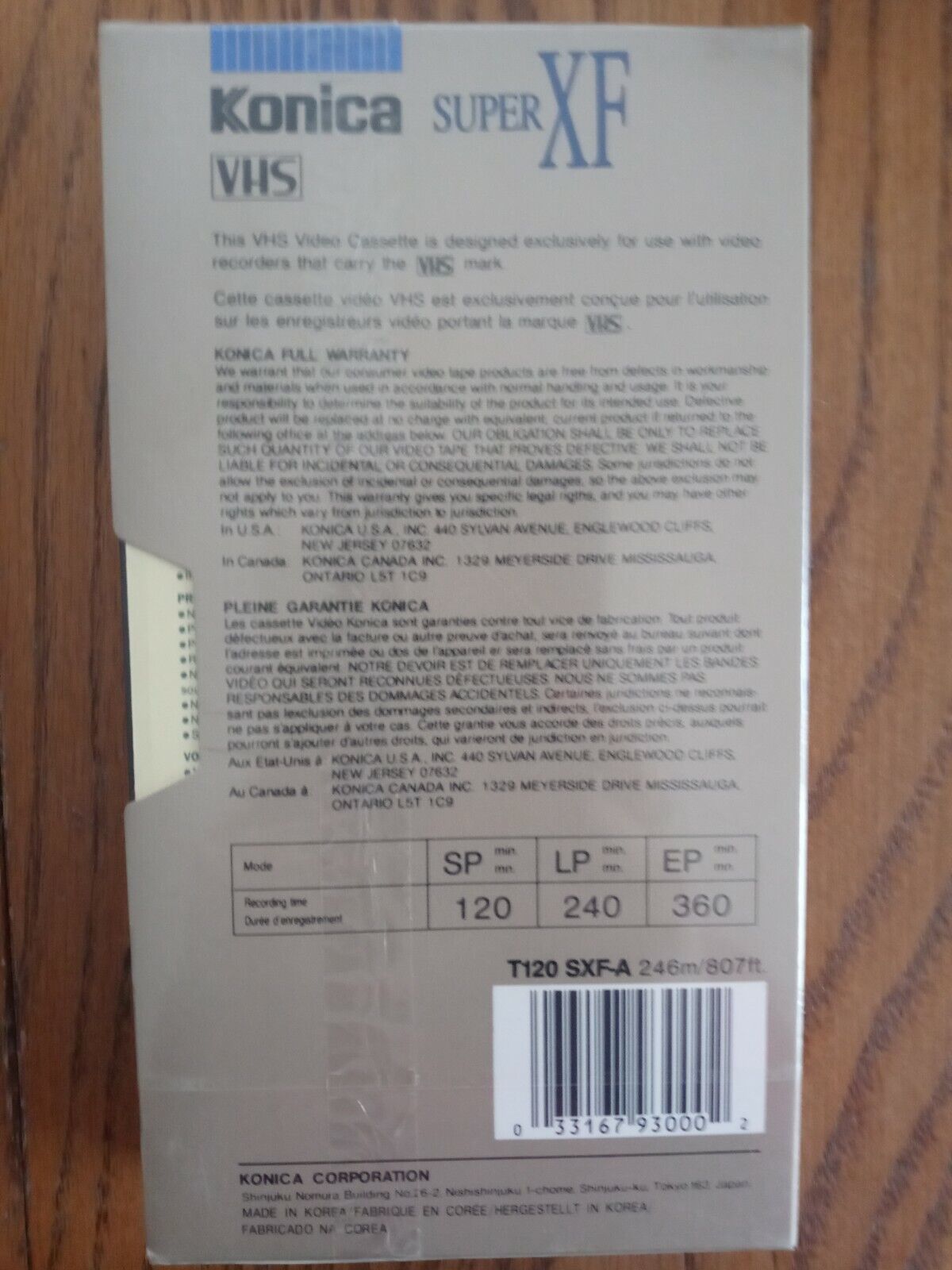 Konica Vhs T-120 Super XF New - TV, Video & Audio Accessories