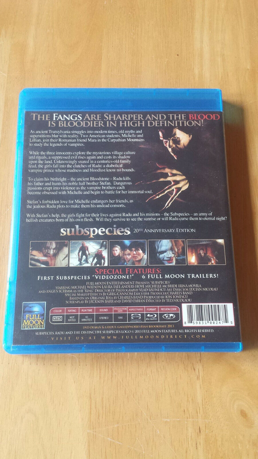 Full Moon Features Subspecies 20th Anniversary Edition Blu-ray - DVDs ...