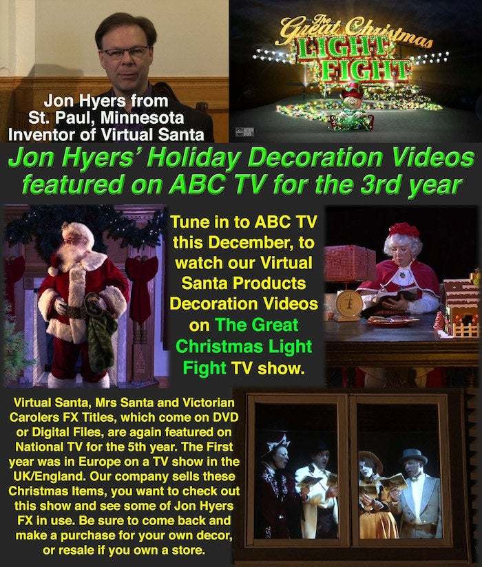 Original Virtual Santa DIGITAL DOWNLOAD for Window Projection - Digital ...