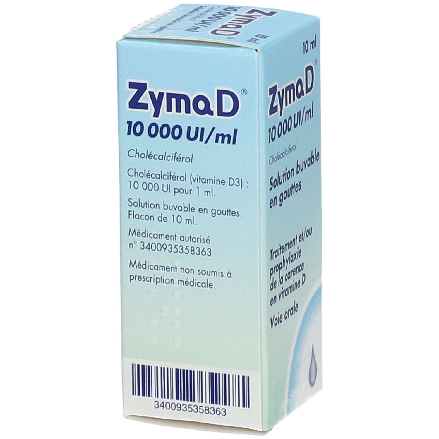 Zyma-Vitamin D 10,000 UI / ml Drinkable Solution/Drops-Bottle of 10ml ...