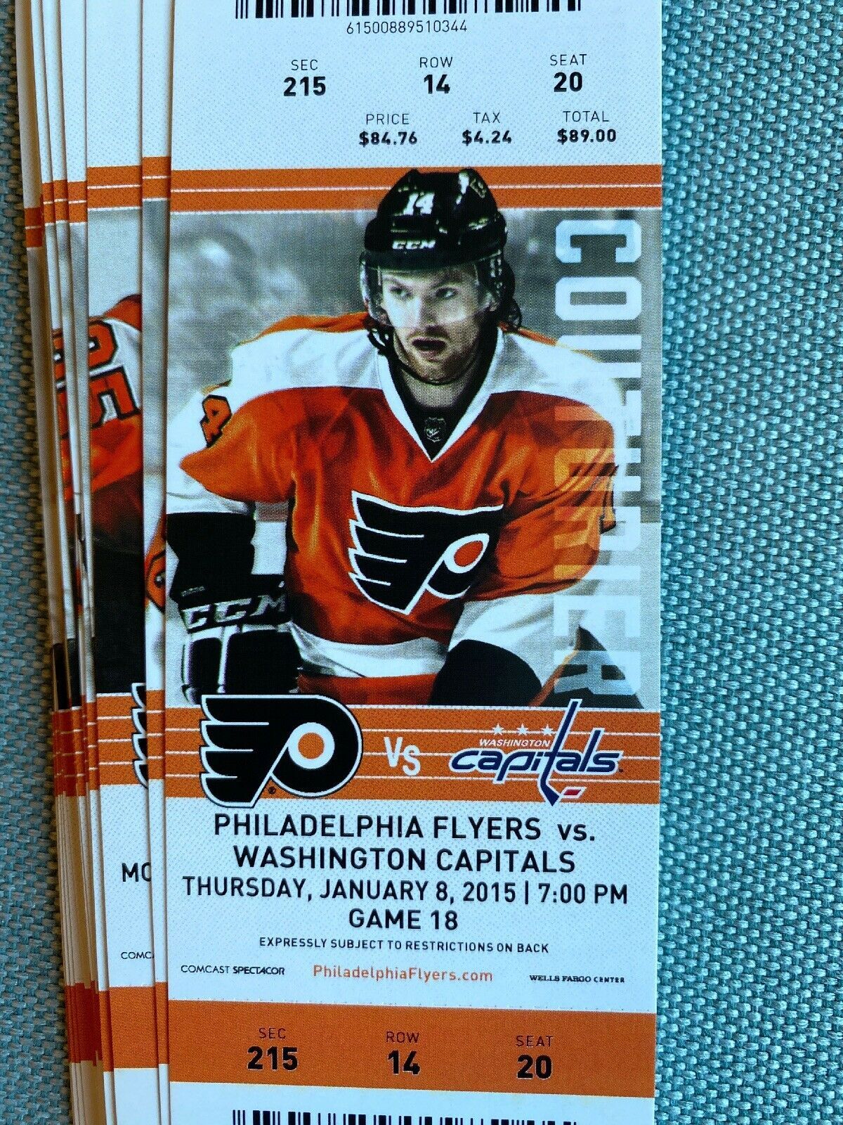 2014-15 Philadelphia Flyers Full Season Ticket Stubs - Ticket Stubs