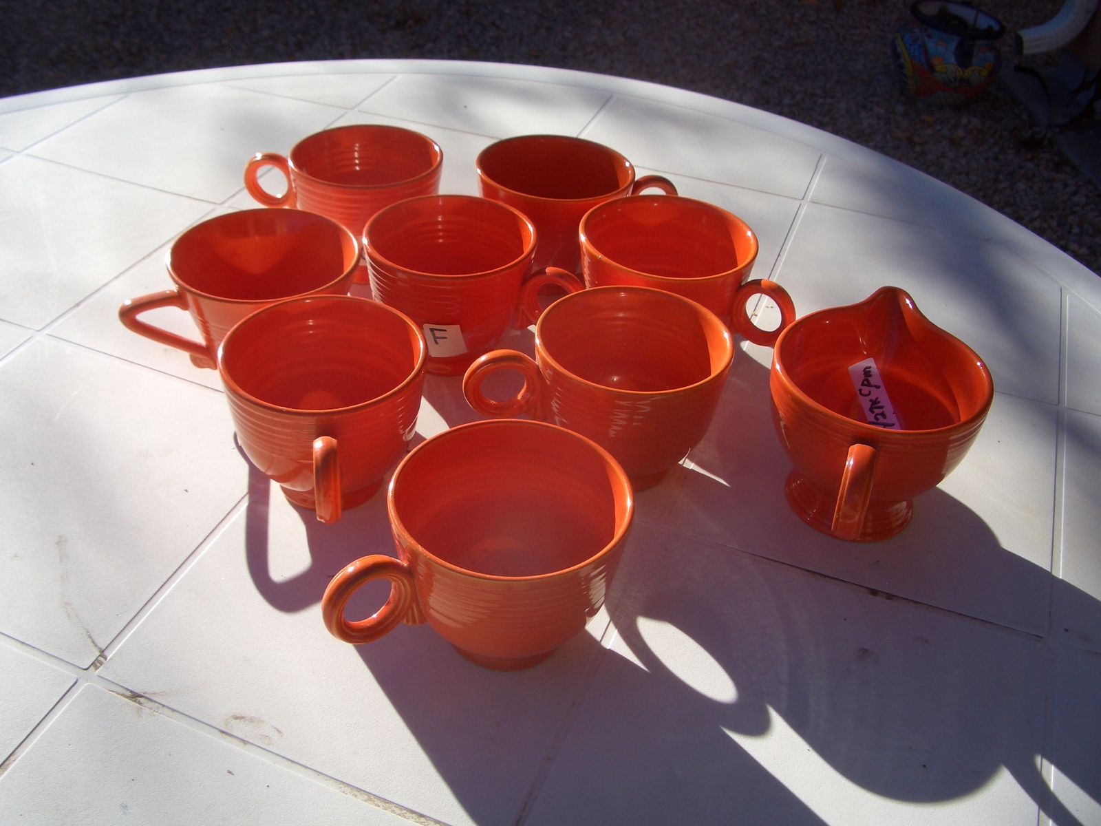 FIESTAWARE "RADIOACTIVE RED" CUPS: 14% URANIUM IN GLAZE $25.00 EACH + S ...
