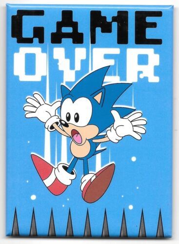 Sonic the Hedgehog Game Sonic Falling Game Over Refrigerator Magnet NEW ...