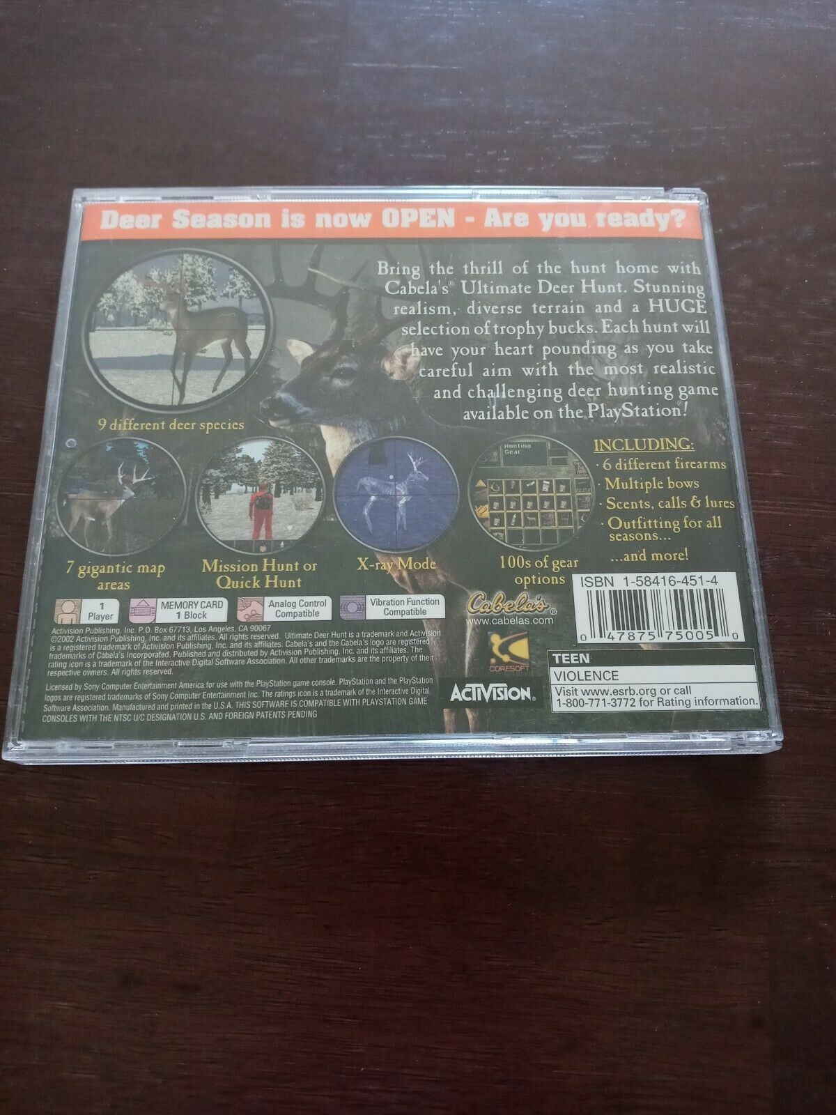 Cabela's Ultimate Deer Hunt for Playstation PS1 Complete Fast Shipping ...