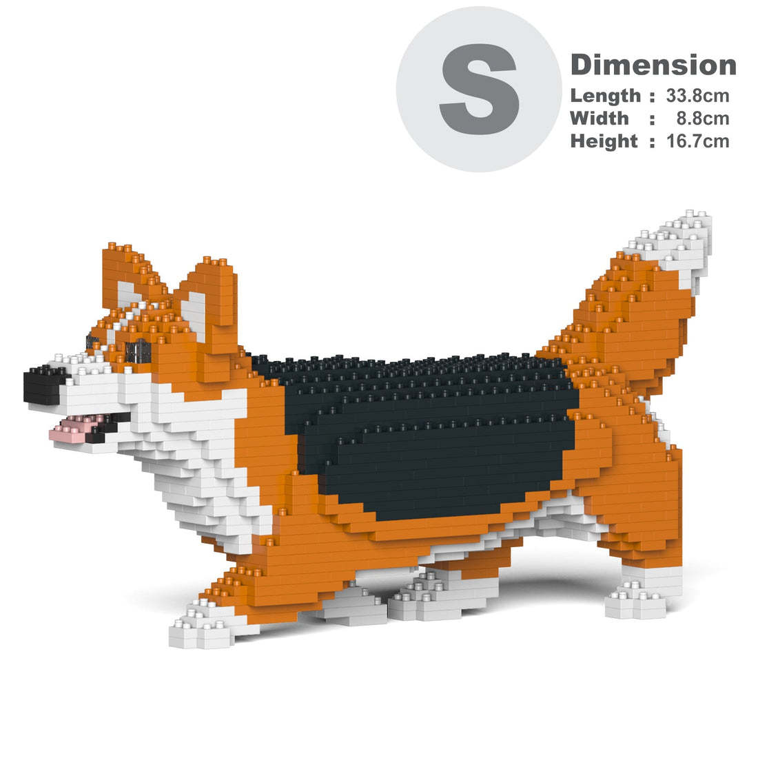Welsh Corgi Dog Sculptures (JEKCA Lego Brick) DIY Kit - Building Toy ...