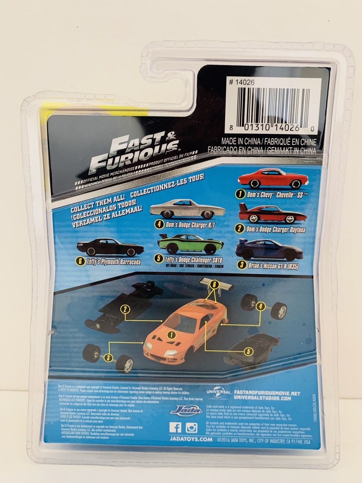 Fast And Furious Doms Dodge Charger R T Car Figure Build N Collect