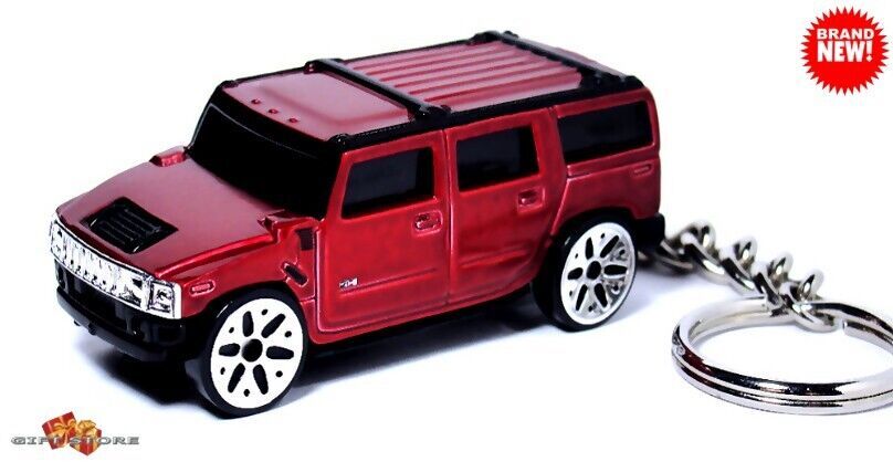 HTF KEY CHAIN DARK RED AM GENERAL HUMMER H2 HUMVEE CUSTOM Ltd EDITION ...
