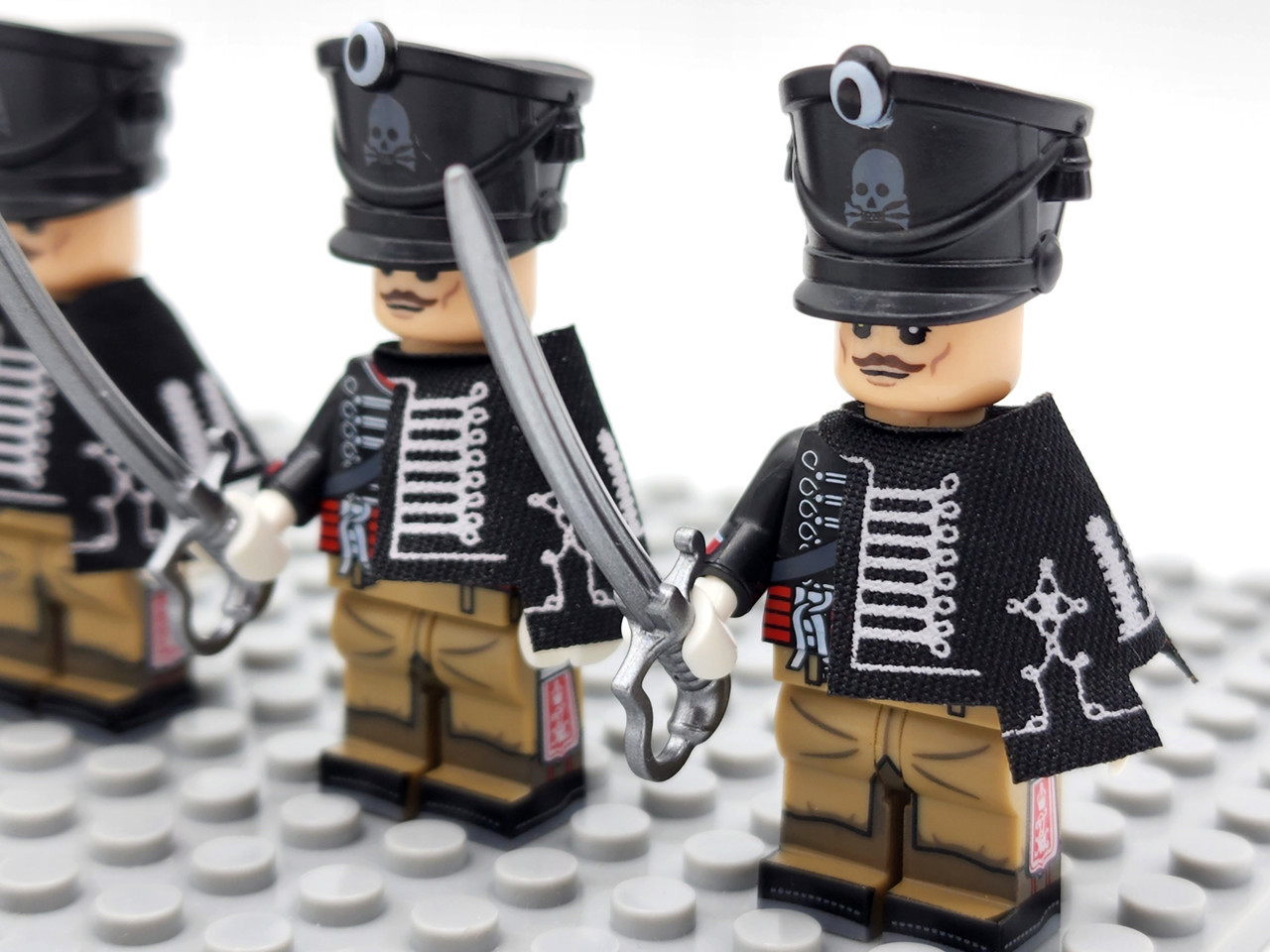 5pcs Napoleonic Wars Prussian Totenkopf Hussar Regiment Minifigures Set ...