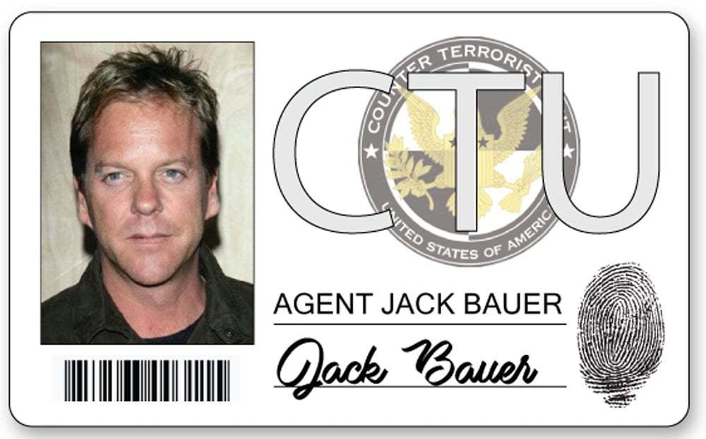 JACK BAUER 24 Agent at CTU Magnet Fastener Name Badge Halloween Costume ...