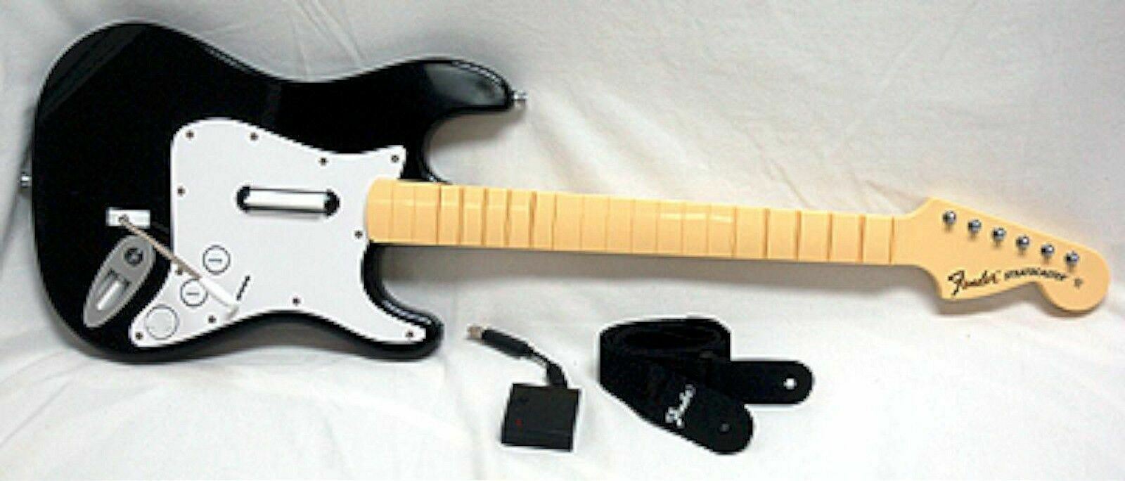 Nintendo Wii Wii-U Rock Band 1 Fender Stratocaster Wireless GUITAR WITH DONGLE - Controllers ...