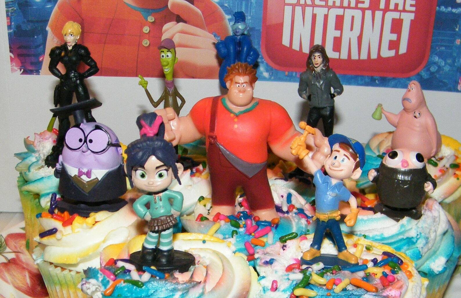 Disney Wreck-It Ralph Breaks the Internet Deluxe Cake Toppers Cupcake ...