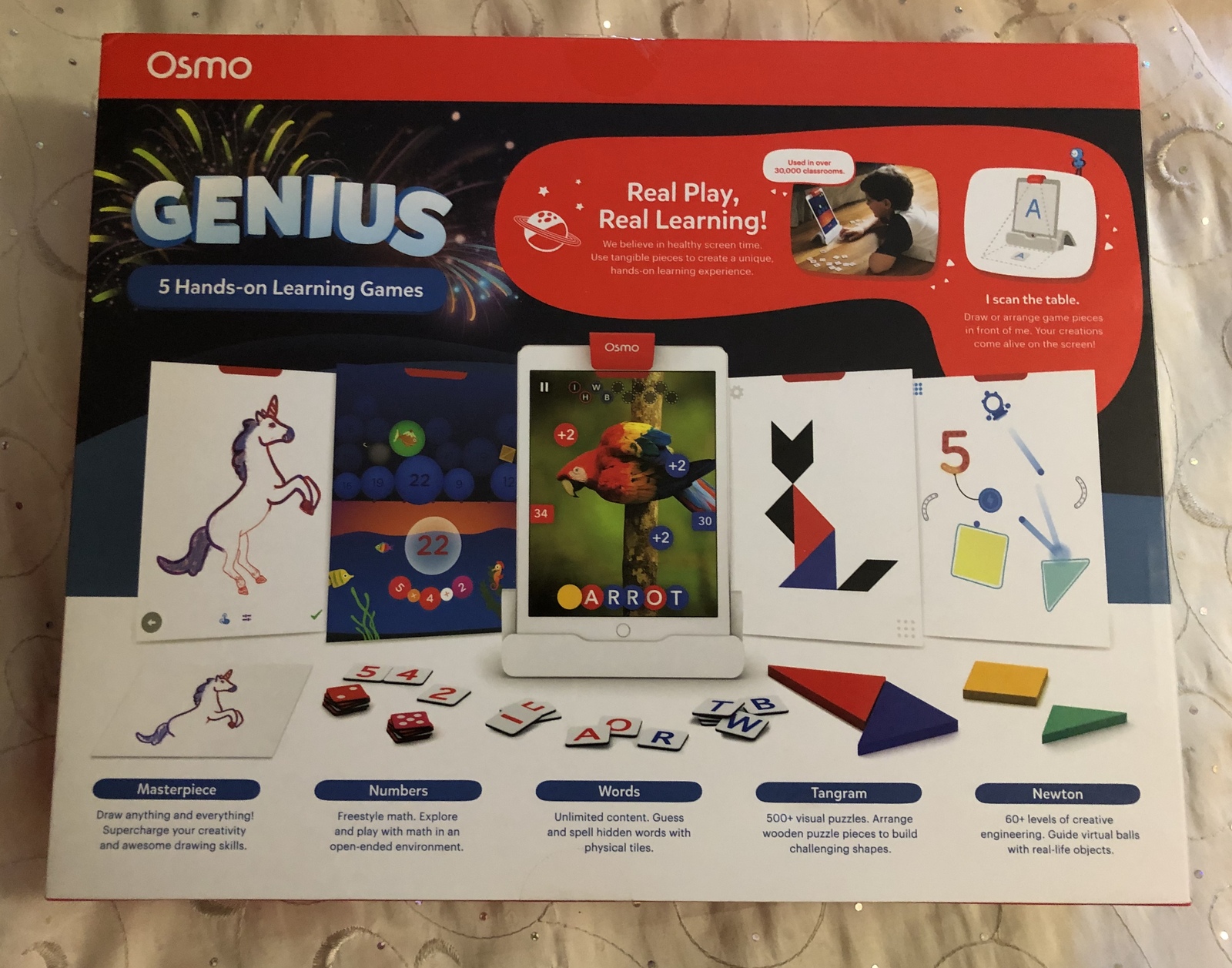 Osmo Genius Starter Kit - iPad 5 Hands On Learning Games Age 5-10 Math ...
