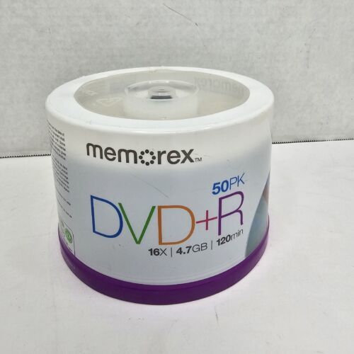 Memorex 50 Pack 16X 4.7GB DVD-R Spindle Factory Sealed - CD, DVD & Blu-ray Discs
