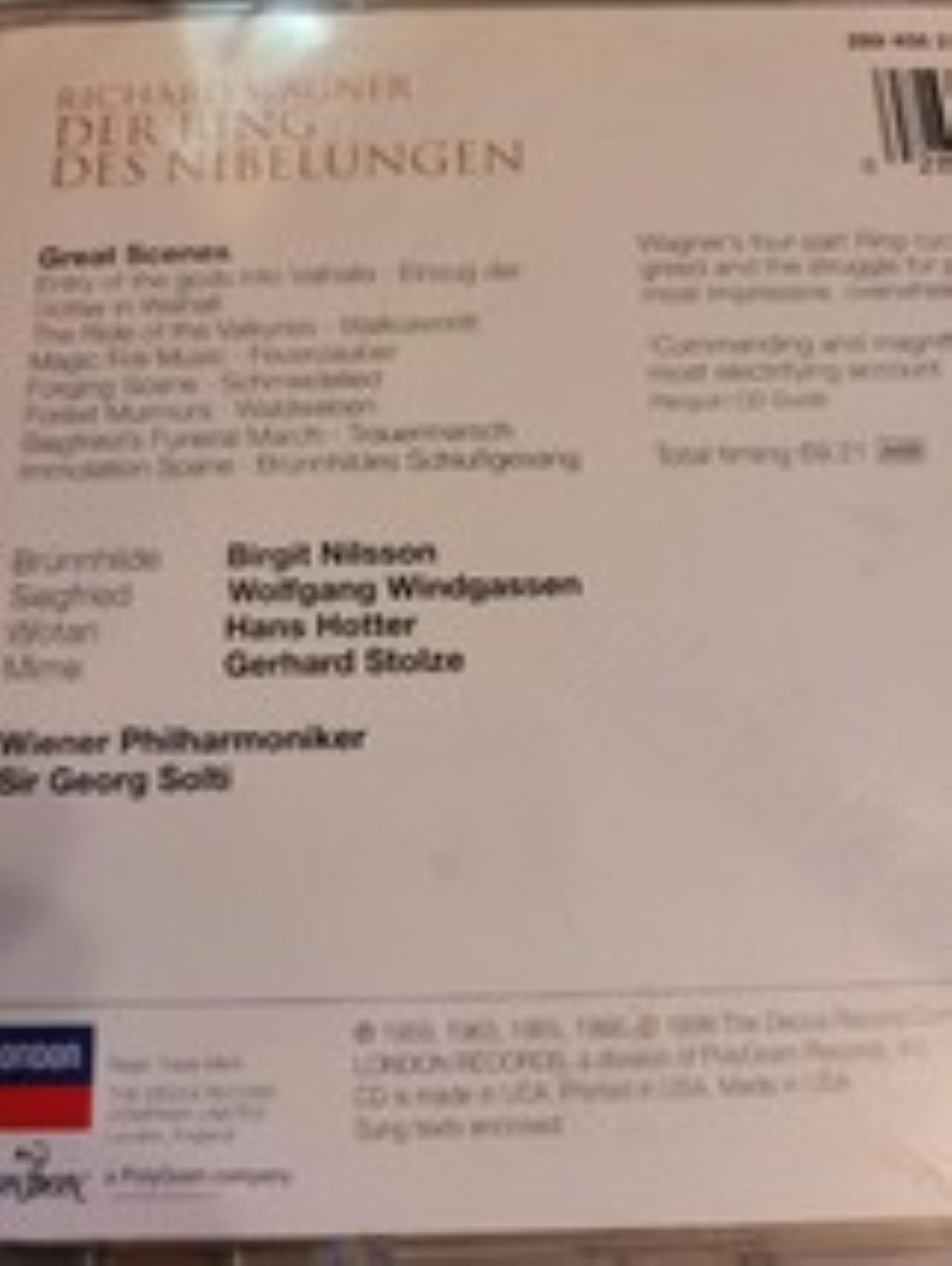 Wagner: Der Ring des Nibelungen by R. Wagner and Solti Cd - CDs