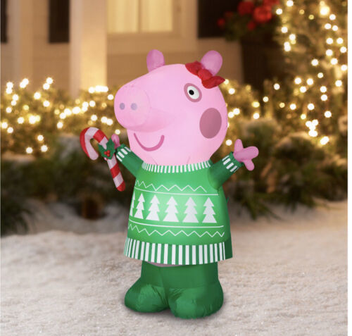 . Airblown Inflatable Christmas Peppa Pig 3.5 Ft Christmas Yard Decor ...