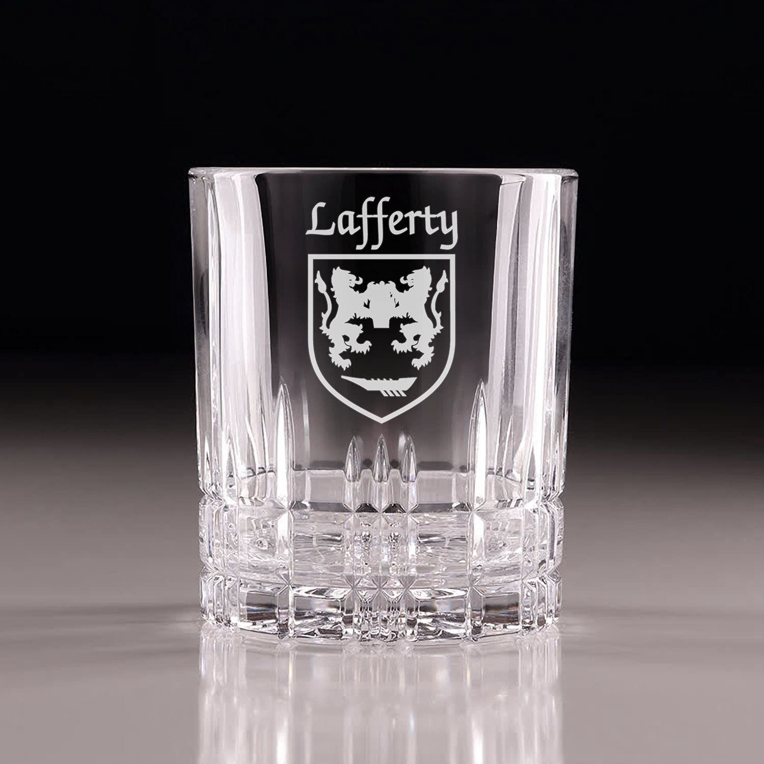 Lafferty Irish Coat of Arms Perfect Serve Cut Glass Tumbler - Set of 4 ...