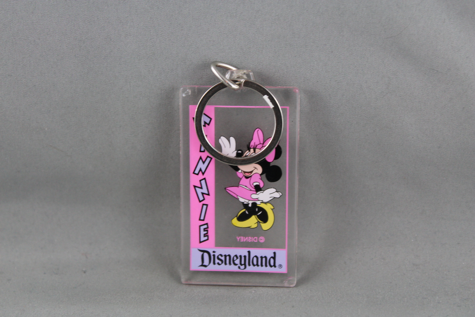 Vintage Disneyland Keychain - Neon Waving Minnie Mouse - Plastic ...