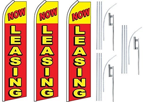 3 Swooper Flutter Feather Flags plus 3 Poles & Ground Spikes NOW ...