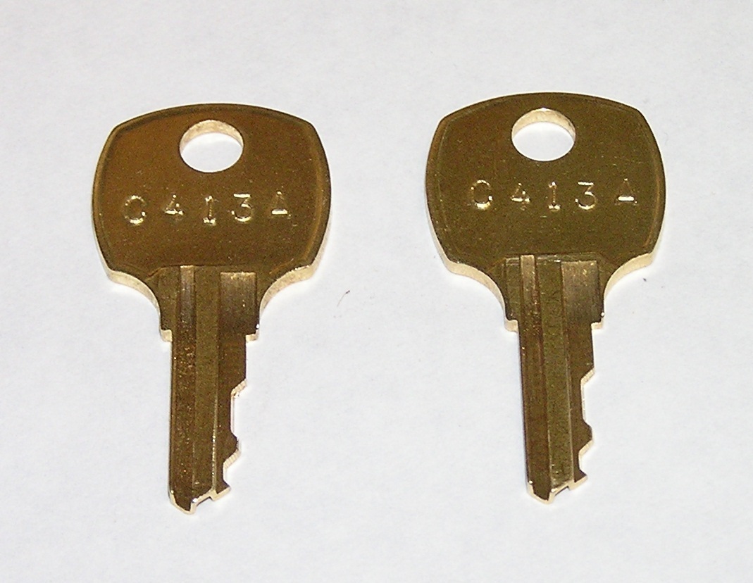 2 - C413A Replacement Cabinet Drawer Lock Brass Keys fit CompX National ...