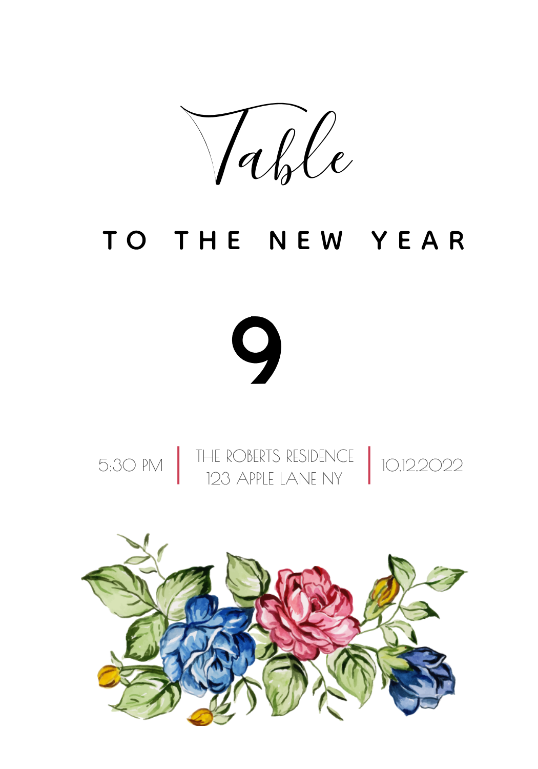 Wedding Table Numbers Printable, Table Numbers Template, - Digital Art
