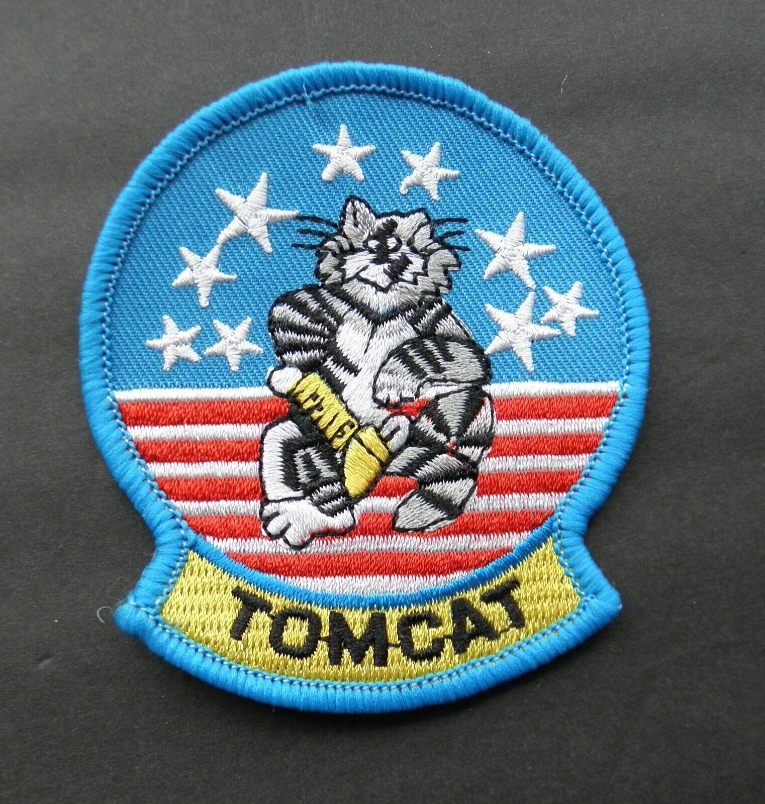 NAVY TOMCAT F-14 TOM CAT EMBROIDERED PATCH 2.8 x 3.2 INCHES TOPGUN - Navy