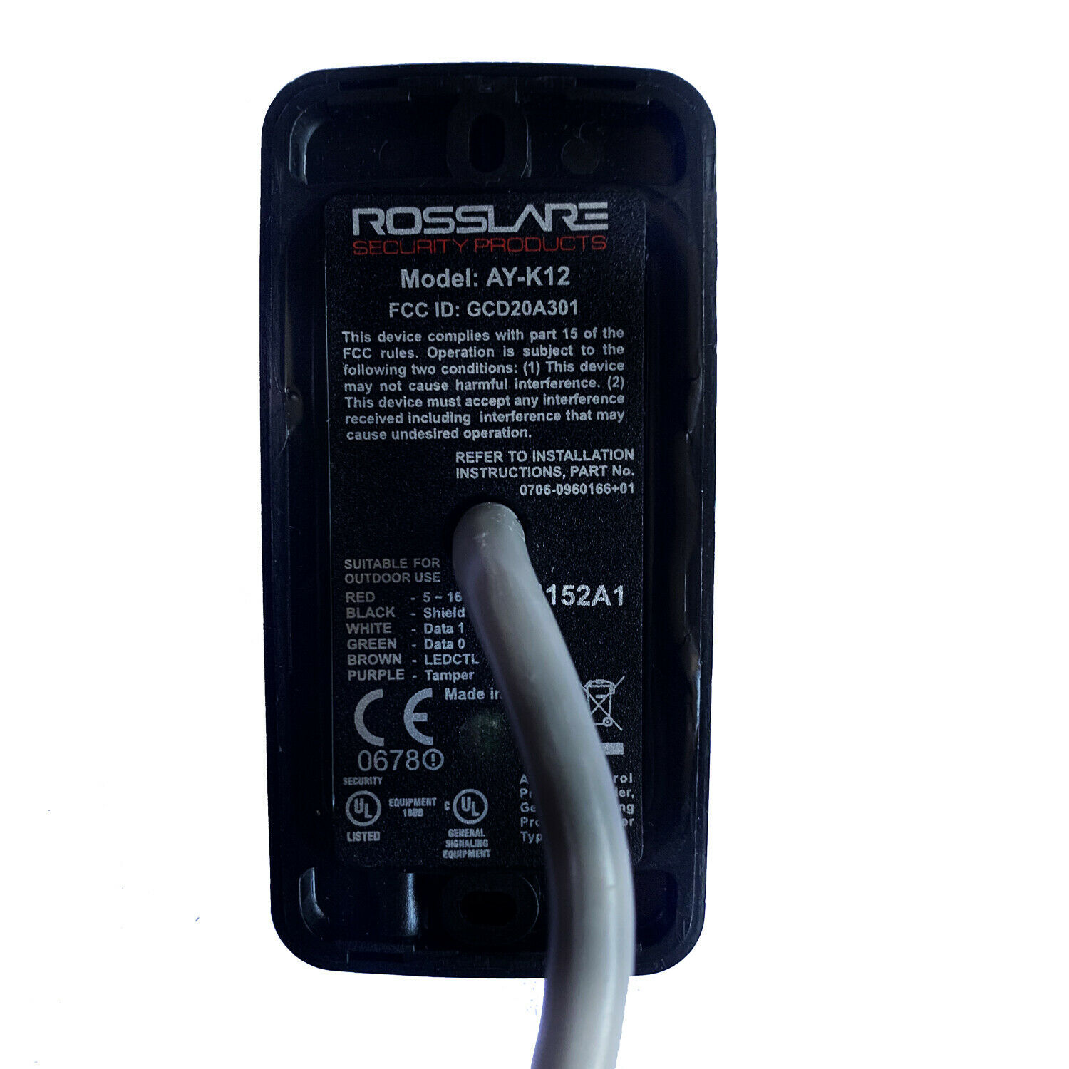 ROSSLARE AY-K12 125KHz EM4100 EM4200 Micro RFID 26Bit Proximity Reader ...