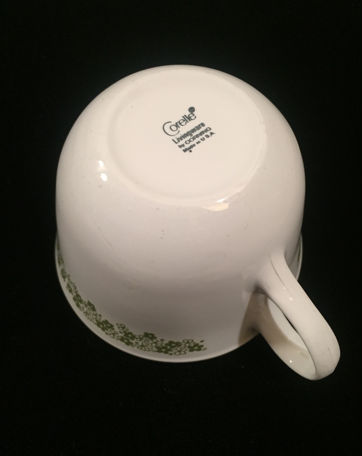 Vintage 70s set of 4 Corelle by Corning Crazy Daisy pattern mugs ...