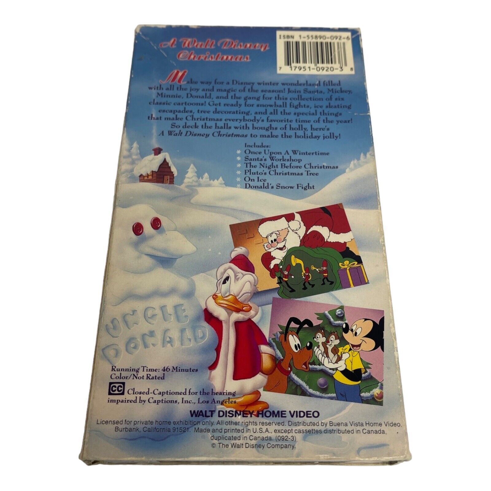 A Walt Disney Christmas (VHS) Video Tape Vintage Mickey Minnie Santa ...