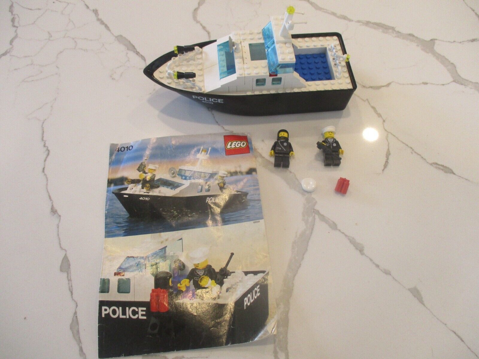 1987 Lego #4010 Police rescue boat floating boat vintage complete set ...