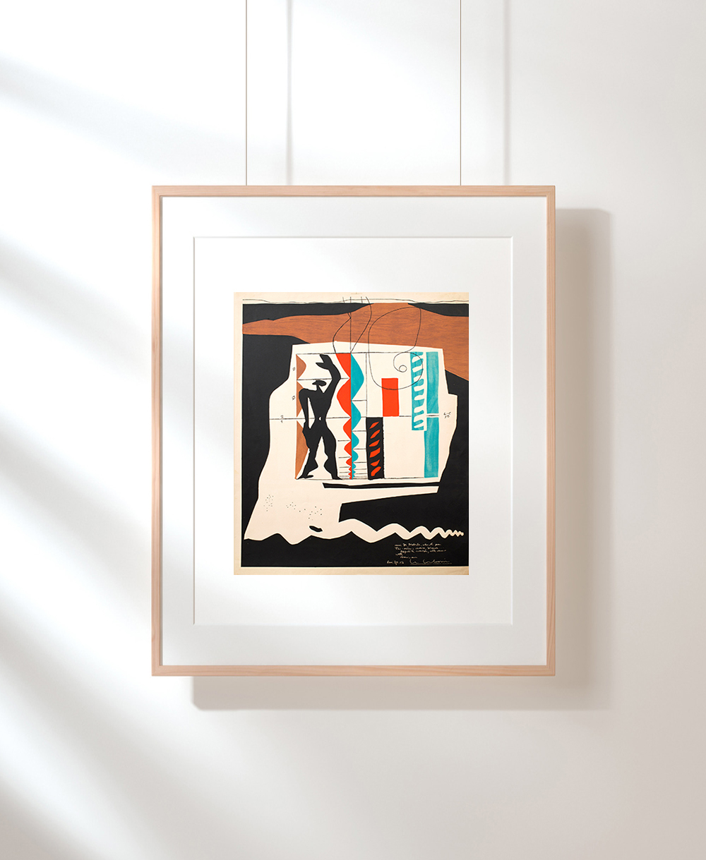 Le Corbusier, Modulor Lithographic reproduction poster - 1956 - HQ ...