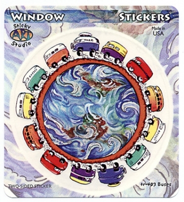 VW Bus Around the World Outside Window Sticker NEW Car Decal - Every ...