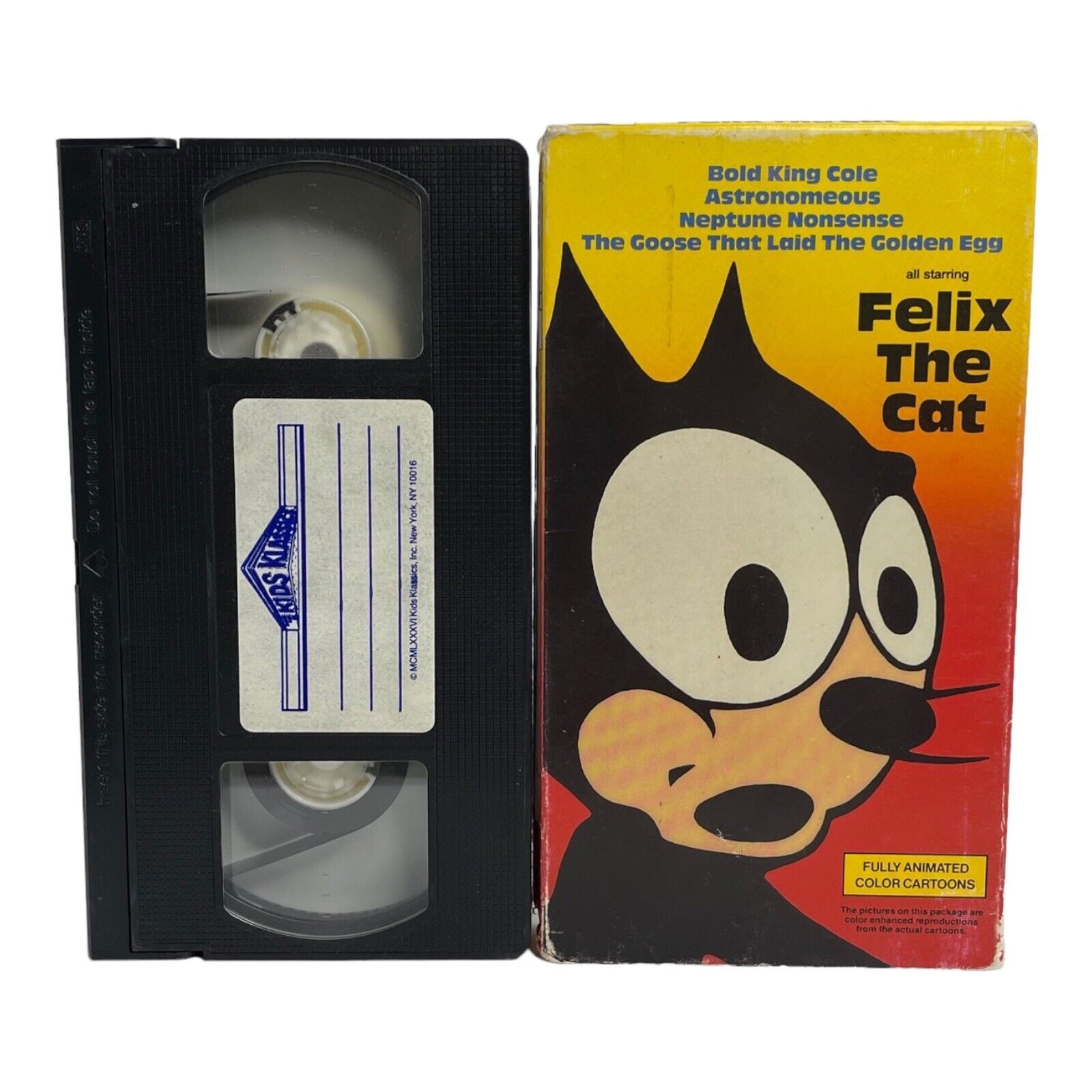 Felix The Cat VHS 4 Fully Animated Color Cartoons Kids Klassics Inc ...