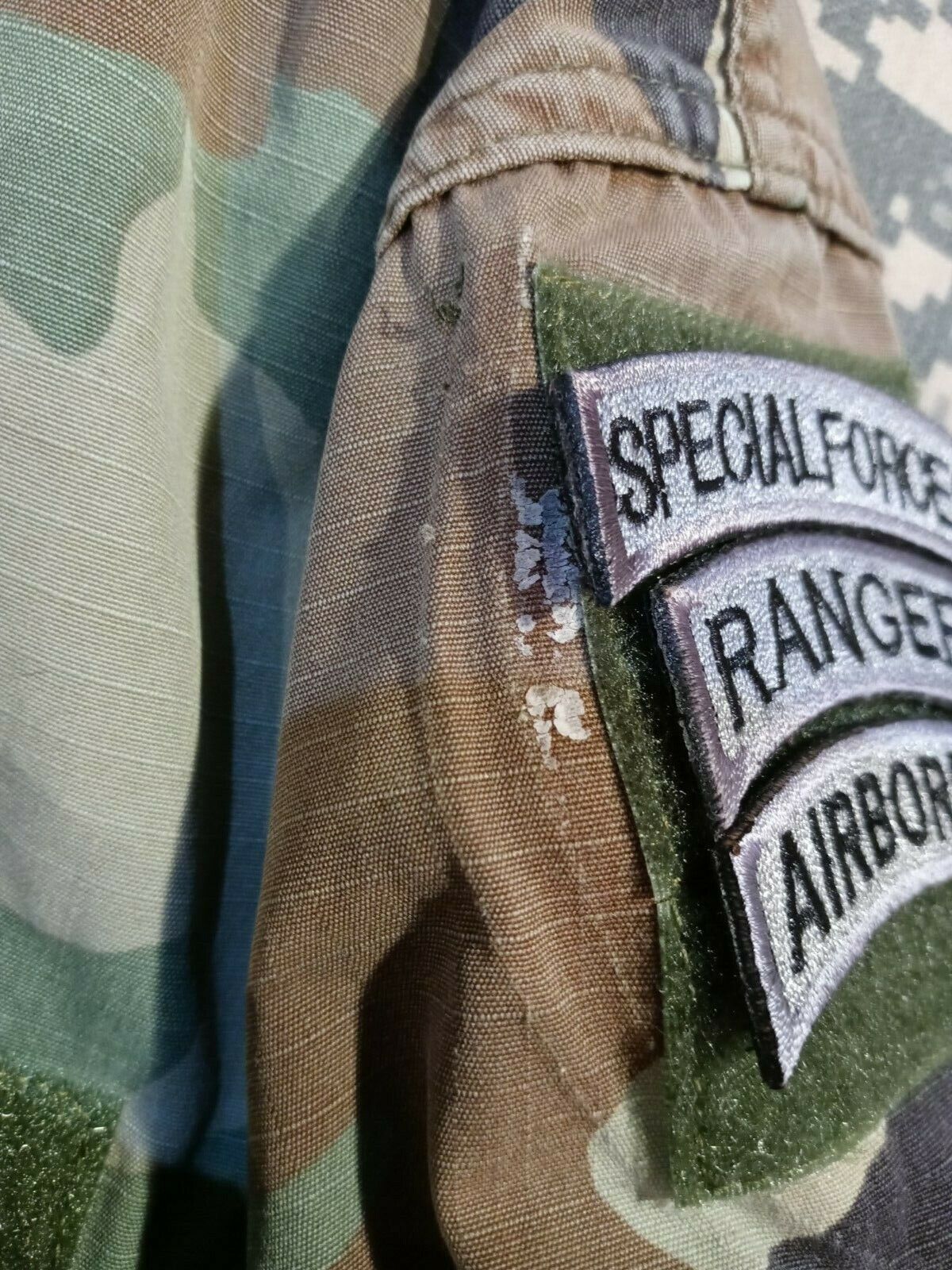 SPECIAL FORCES RANGER AIRBORNE BDU MEDIUM SHORT HOT WEATHER JACKET W/PATCHES 125 - Current ...