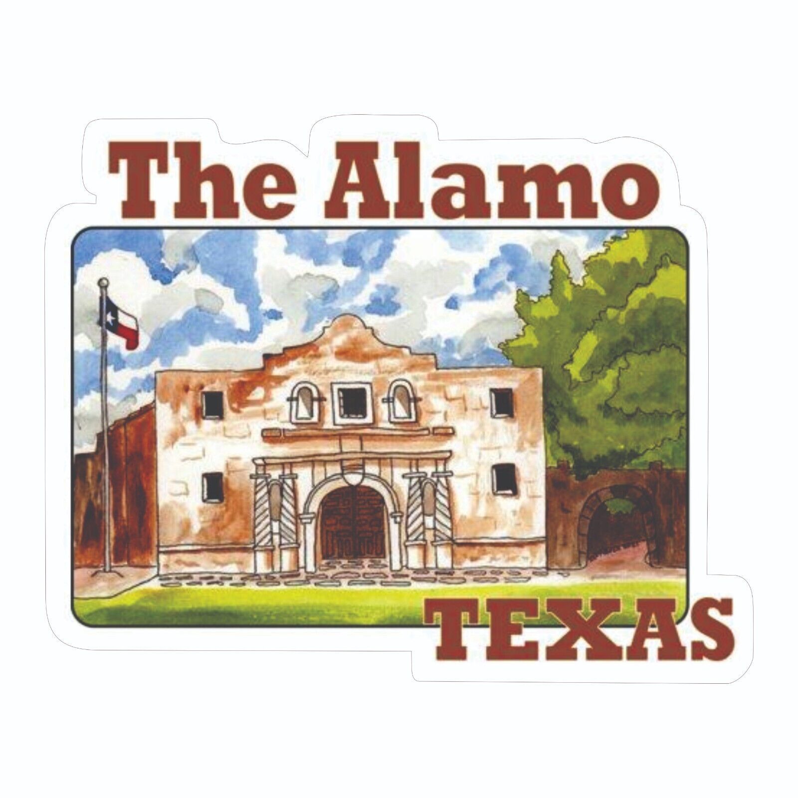 The Alamo Texas Sticker Decal Bumper Sticker - Historical Memorabilia