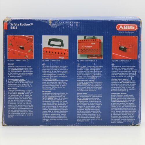 ABUS Safety REDBOX For Lockout Group Lockout Box 12 Padlock Eyelets ...