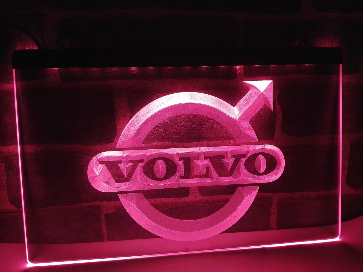 Volvo 3D LED Neon Sign Light Plate Flag Club Man Cave Emblem - Other ...