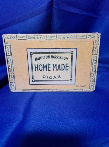 Vtg Hamilton-Harris & Co. Cigar Box Home Made Swisher & Son #50 Great ...