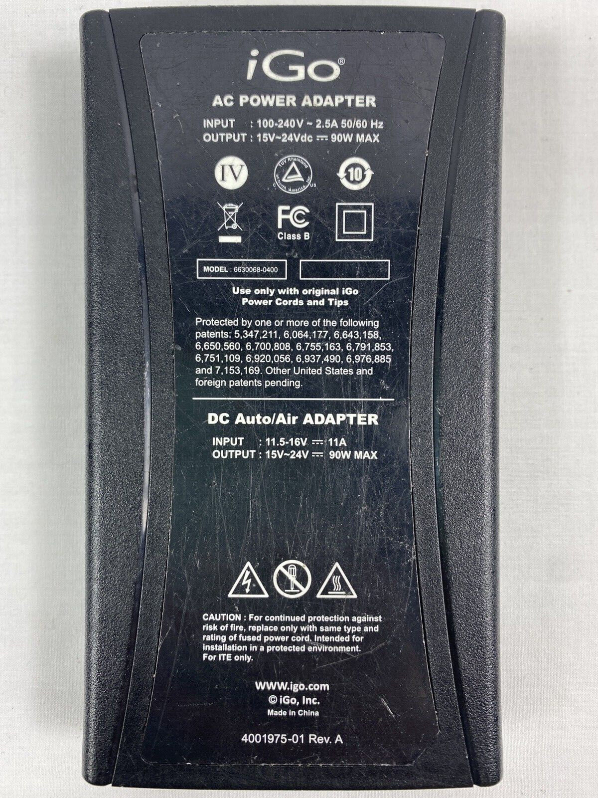 IGO 15V 24vdc AC POWER ADAPTER 6630068-0400 w/ Tips & Bag - Laptop ...