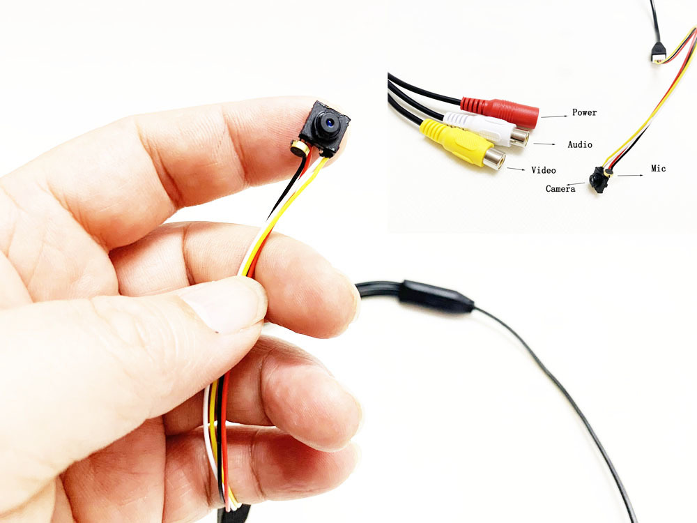 8mm mini size smallest micro 1200TVL HD Video Audio nanny Tiny minor ...